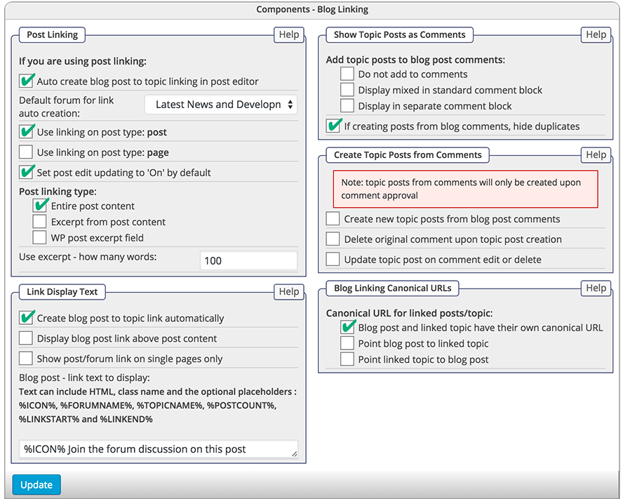 Blog Post Linking - Simple:Press
