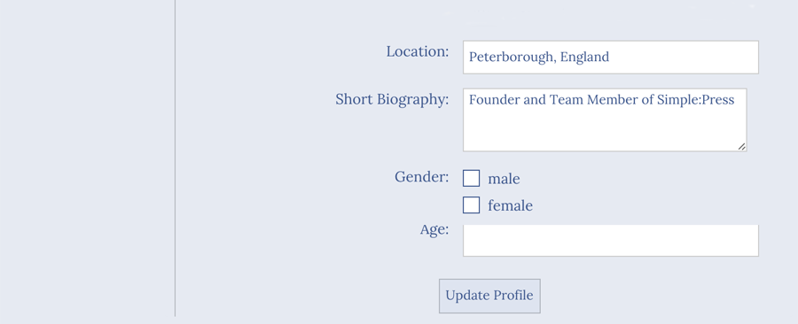 Custom Profile Fields – Simple:Press