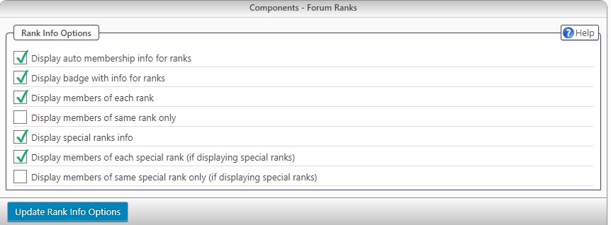 Forum Ranks Information – Simple:Press